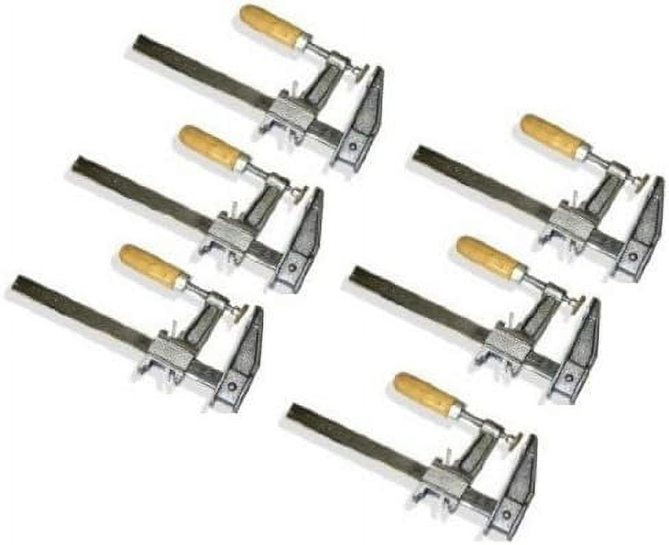 Set of 6-18" Steel Bar Clamp with Metal Ratcheting System and Quick ...