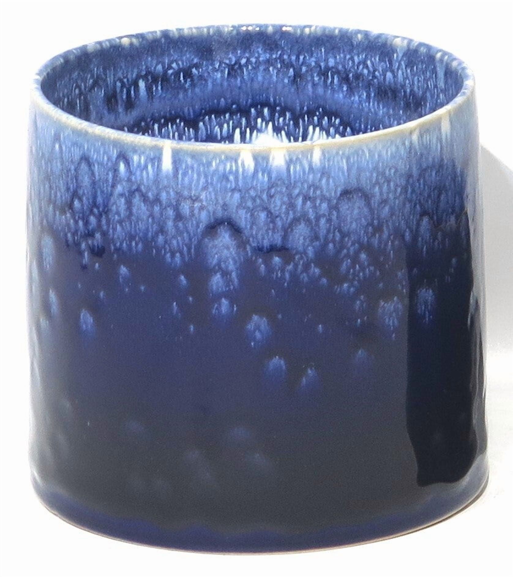 Set of 6 6" Pot Size Marine Blue Reactive Glaze Ceramic Planter ...