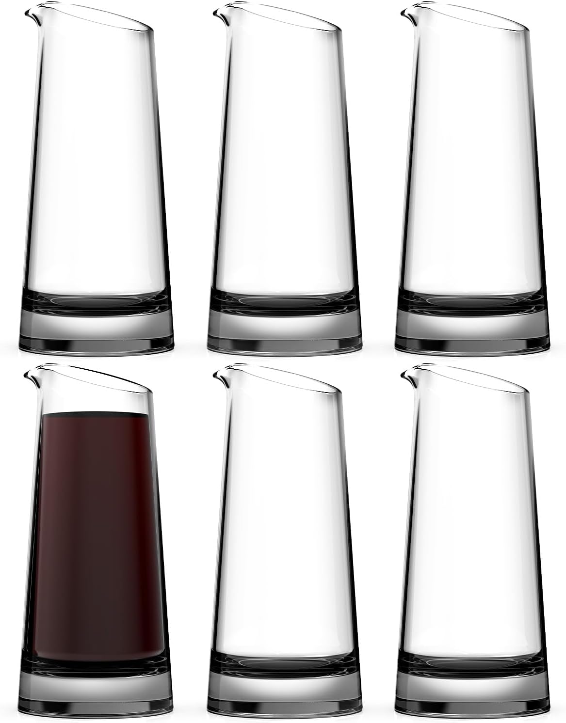 Set of 6 (6oz) Mini Carafe Individual Wine Carafe Single Serving Glass ...