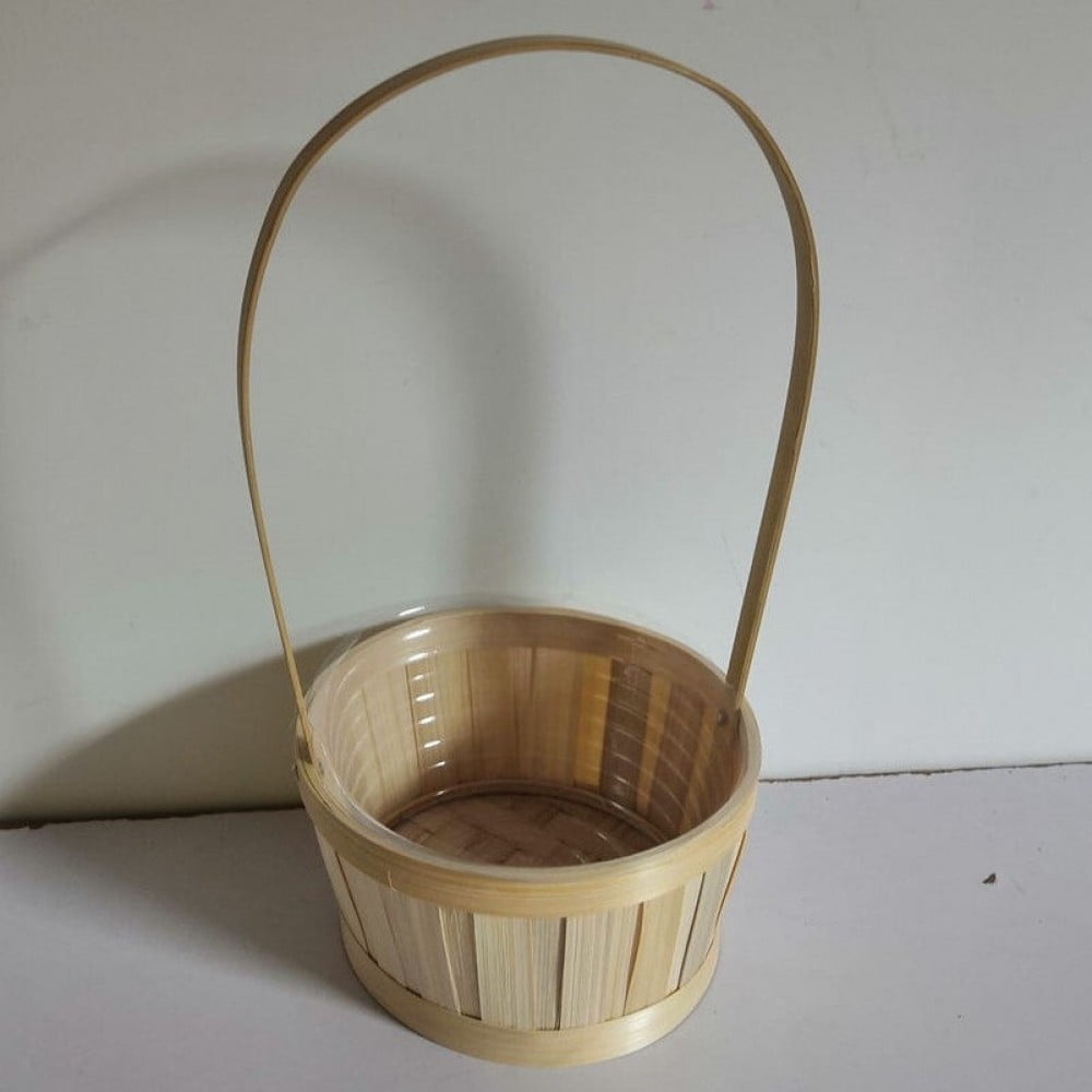 Set of 6 Bamboo Slats With Long Handle Basket - Walmart.com