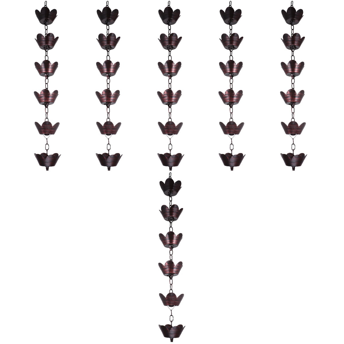 Set of 6 Barrel Metal Drainage Chain Water Gutter - Walmart.com