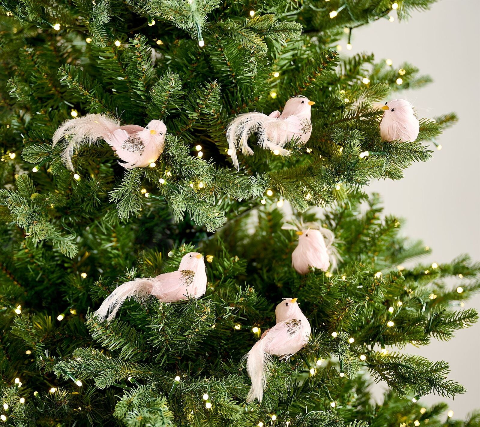 Set of 6 Bird Clips with Feather Tail by Valerie in Pink - Walmart.com