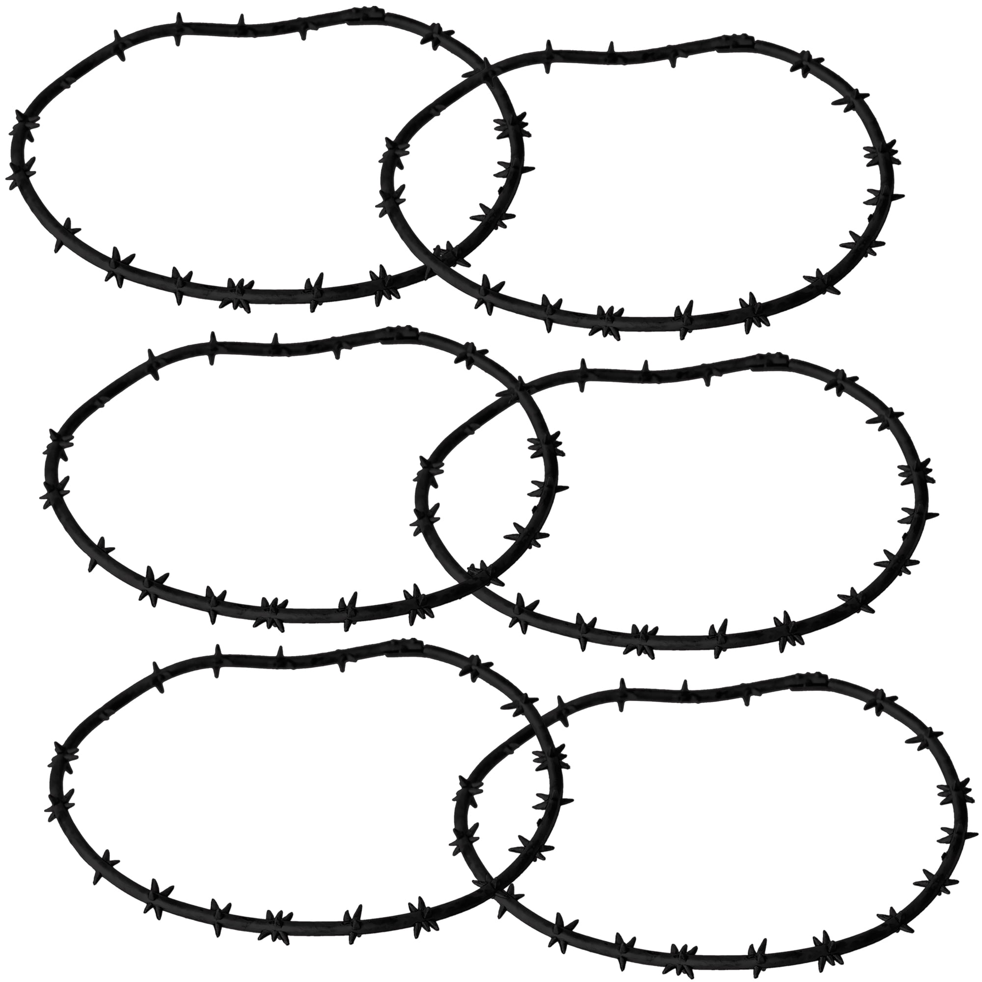 Set of 6 Black Barbed Wire Sections for WWE & AEW Wrestling Action ...