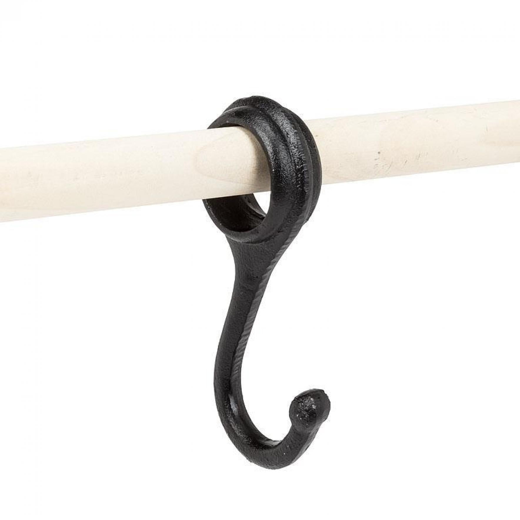 Set of 6 Black Cast Iron Dowel Hook - Walmart.com