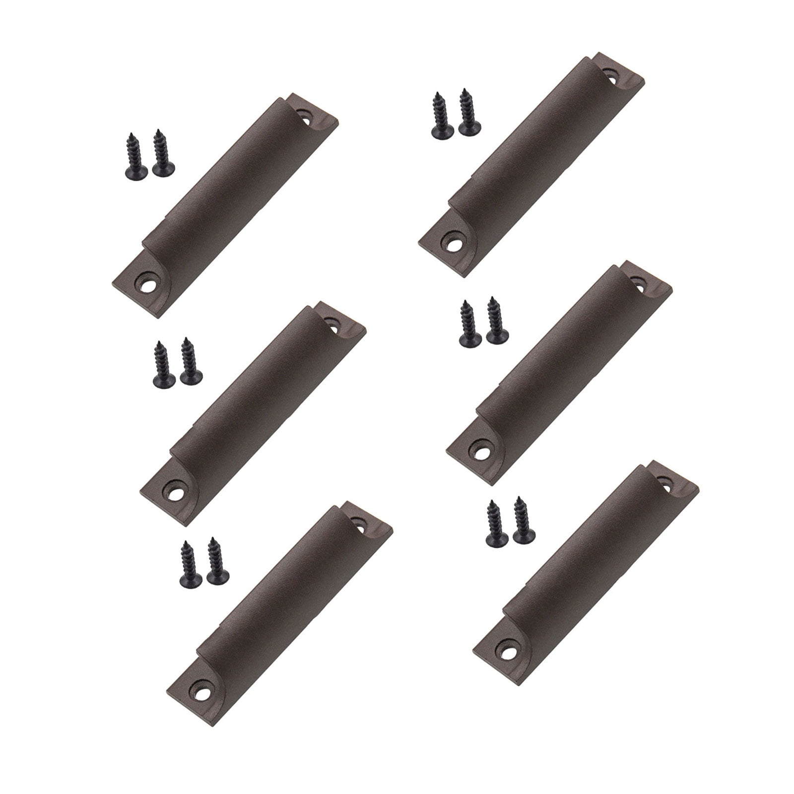 Set of 6 Black Drawer Pulls 3 Inch C C Cabinet Handle for Stylish ...