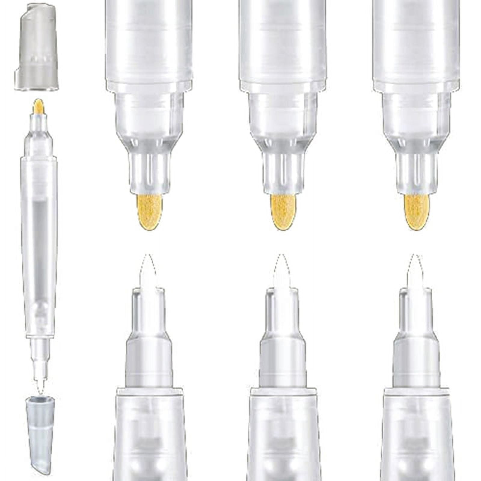 Set of 6 Blank Refill Paint Markers Double End Refillable Paint Pens ...