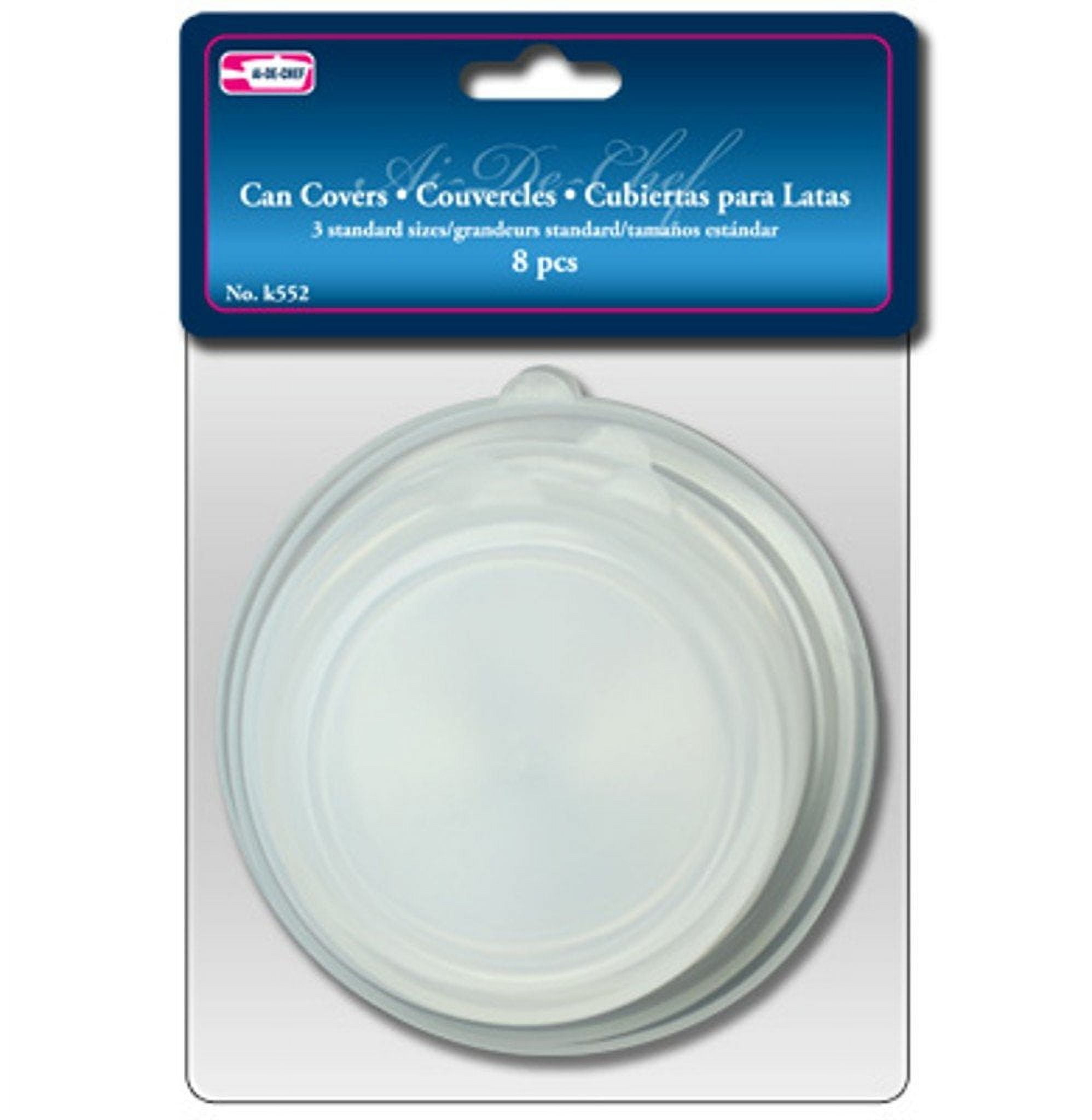 Set of 6 Can MMF7 Covers Pet Food Plastic Lids Canned Goods Asst Sizes ...