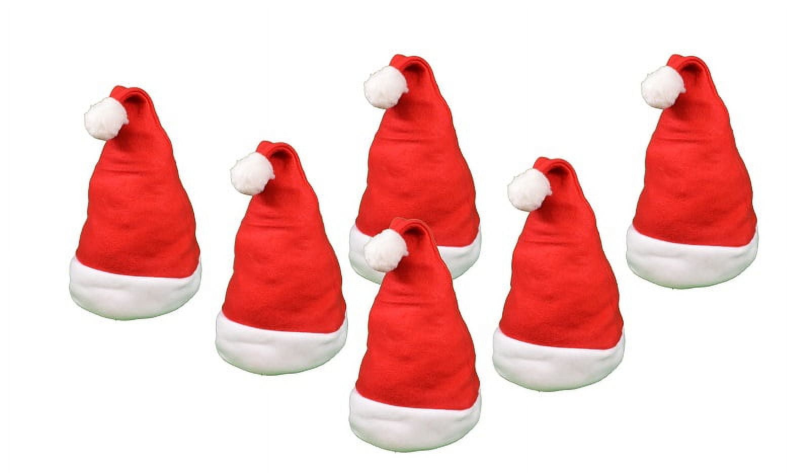 Set of 6 Christmas Santa Hats Traditional Saint Nick Holiday Costume ...