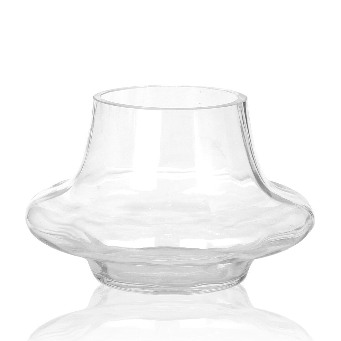 Set of 6 Clear Optic Effect Glass Vase - Walmart.com