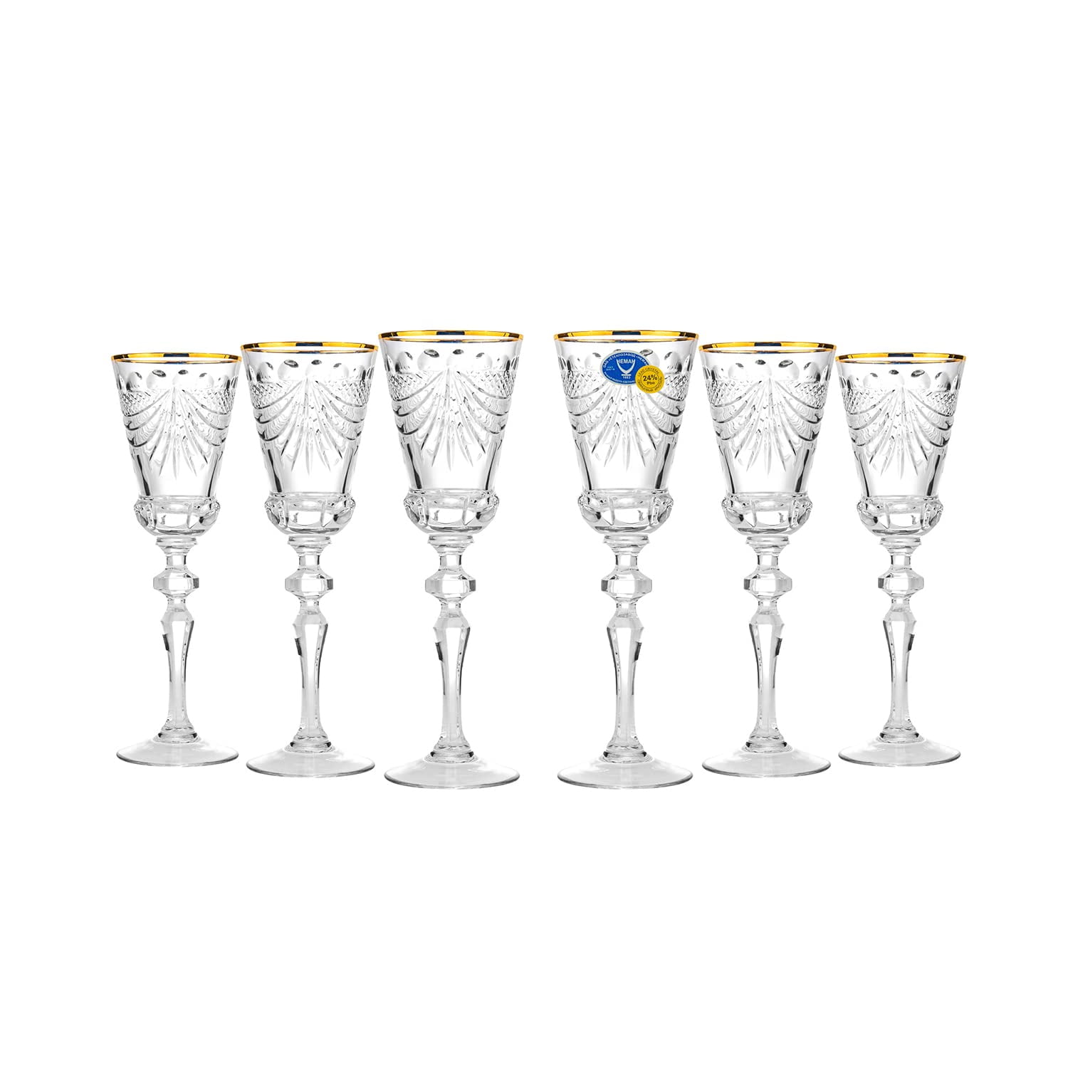 Set of 6 Crystal Glassware Set - 2.5oz, Sherry Glass - Walmart.com