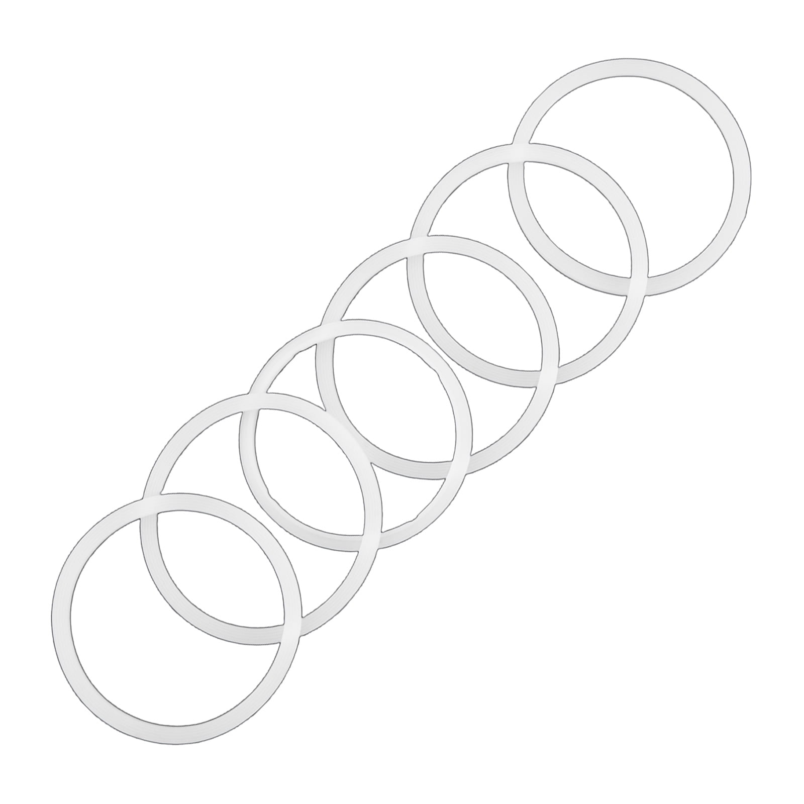 Set of 6 Cup Lid Rings Replacements for Glass Cups Flexible Silicone ...