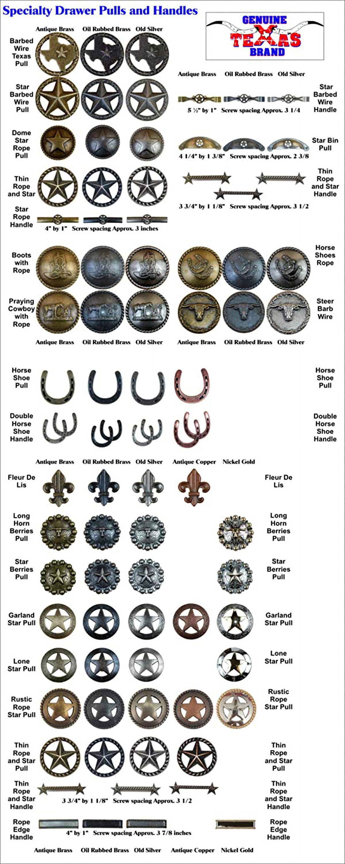 Set of 6 Drawer Pull Cabinet Western Southwest Texas Kitchen (Old ...