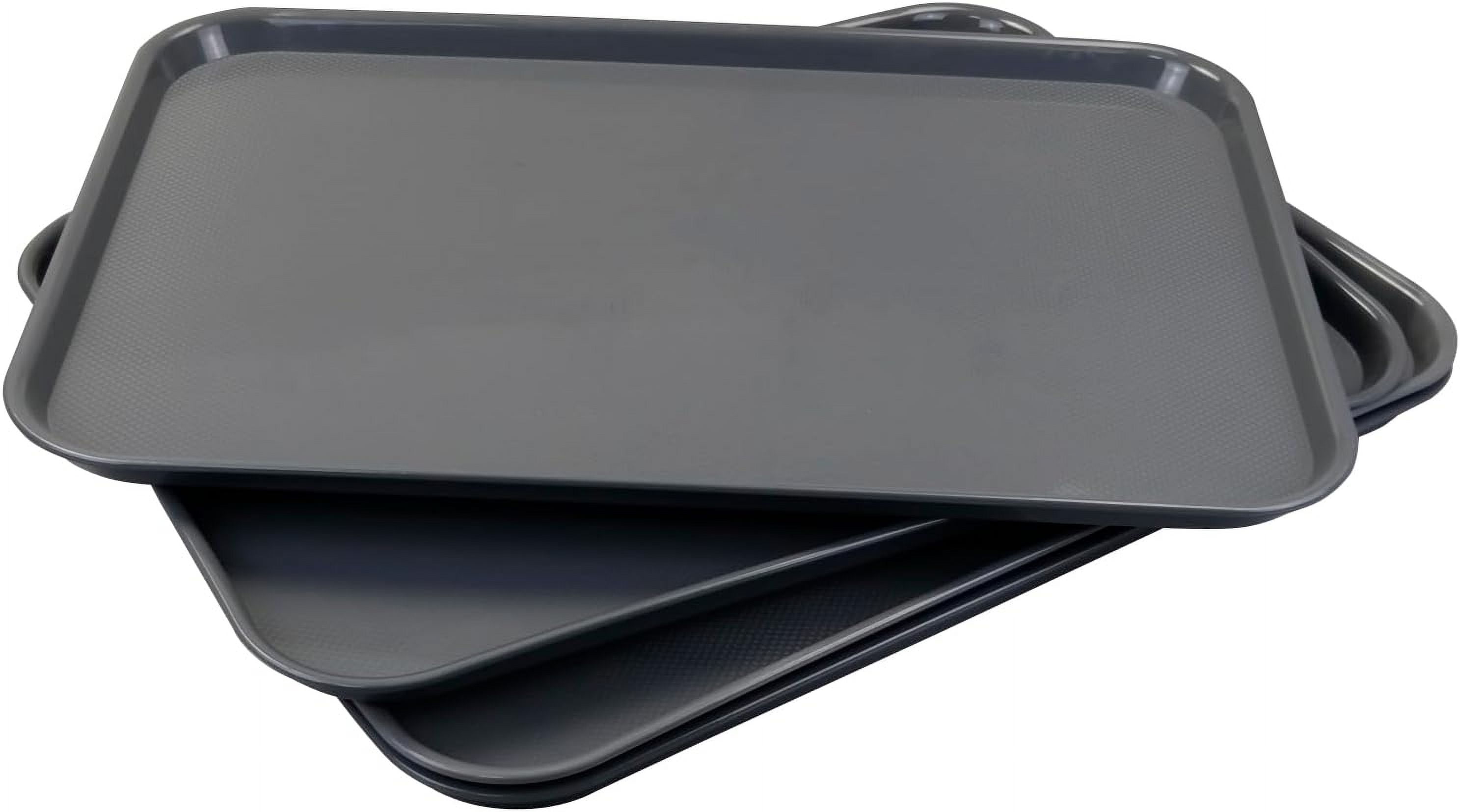 Set of 6 Extra Large Plastic Serving Trays, Rectangular Plastic Drip ...