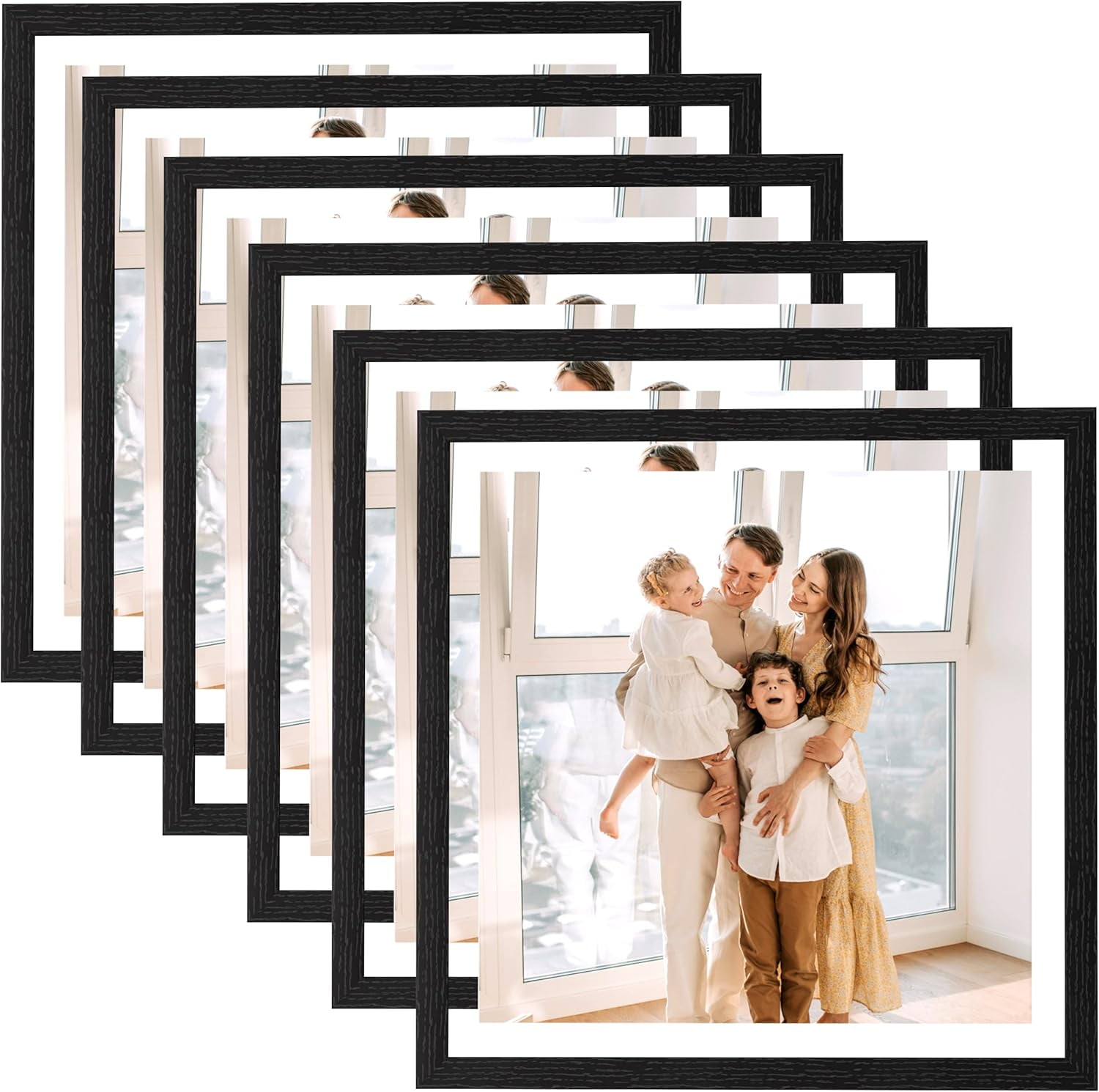 Set of 6 Floating Picture Frames 12x12 Display Photos Up To 12x12 with ...
