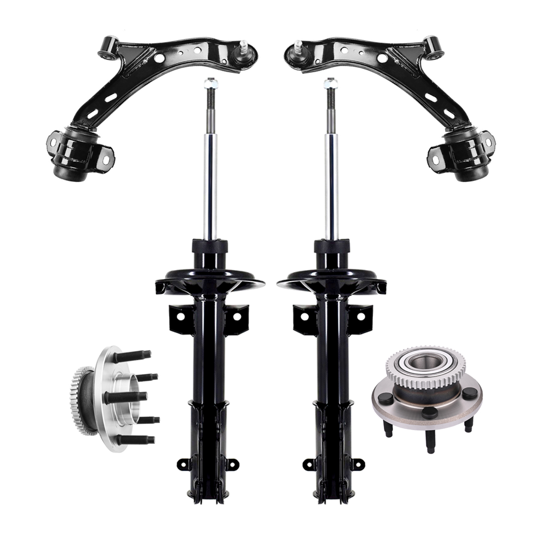 Set of 6 Front Lower Control Arm Ball Joint-Wheel Hub Bearing Assembly ...