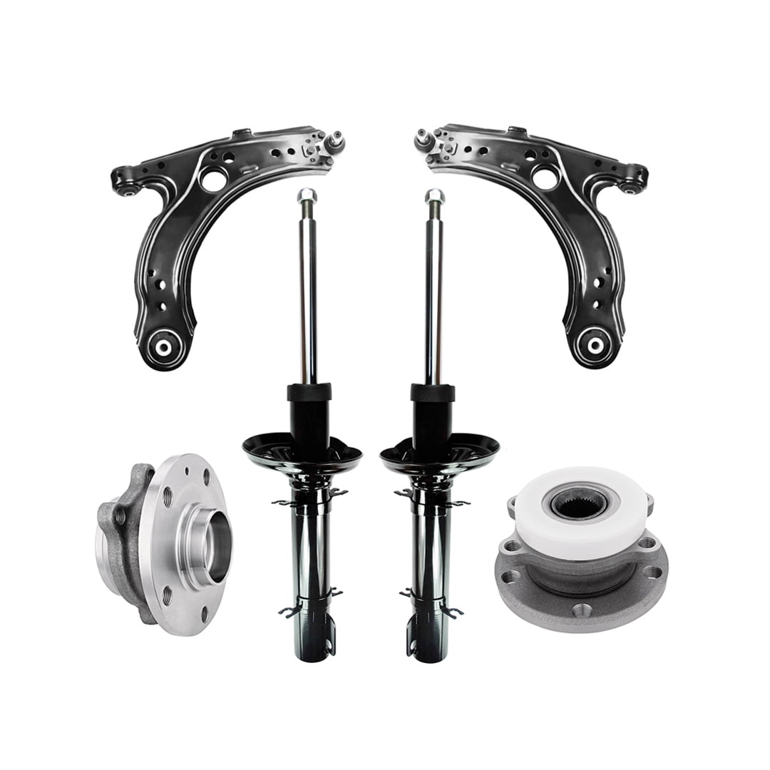 Set of 6 Front Lower Control Arm Ball Joint-Wheel Hub Bearing Assembly ...