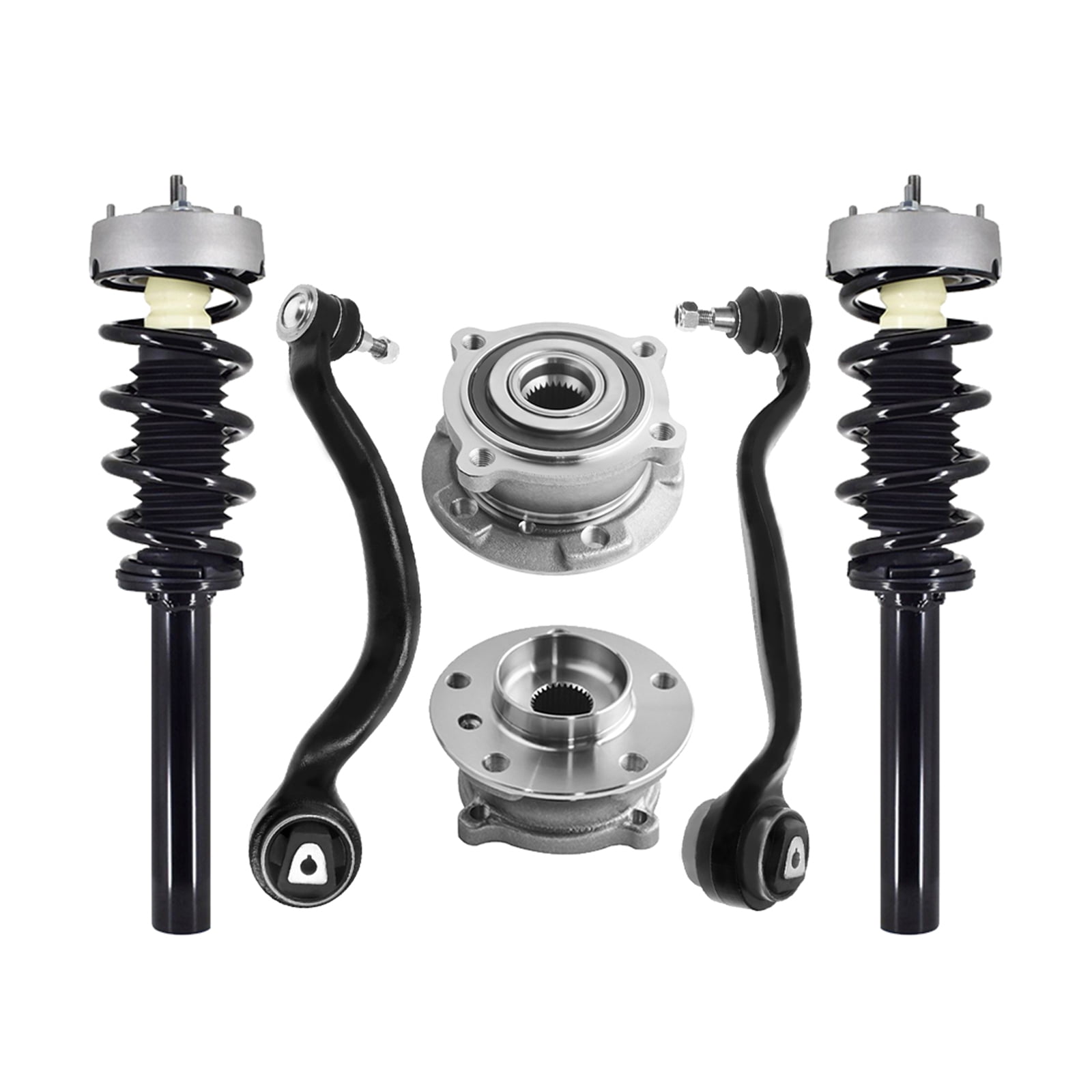 Set of 6 Front Lower Forward Control Arm Ball Joint-Wheel Hub Bearing ...
