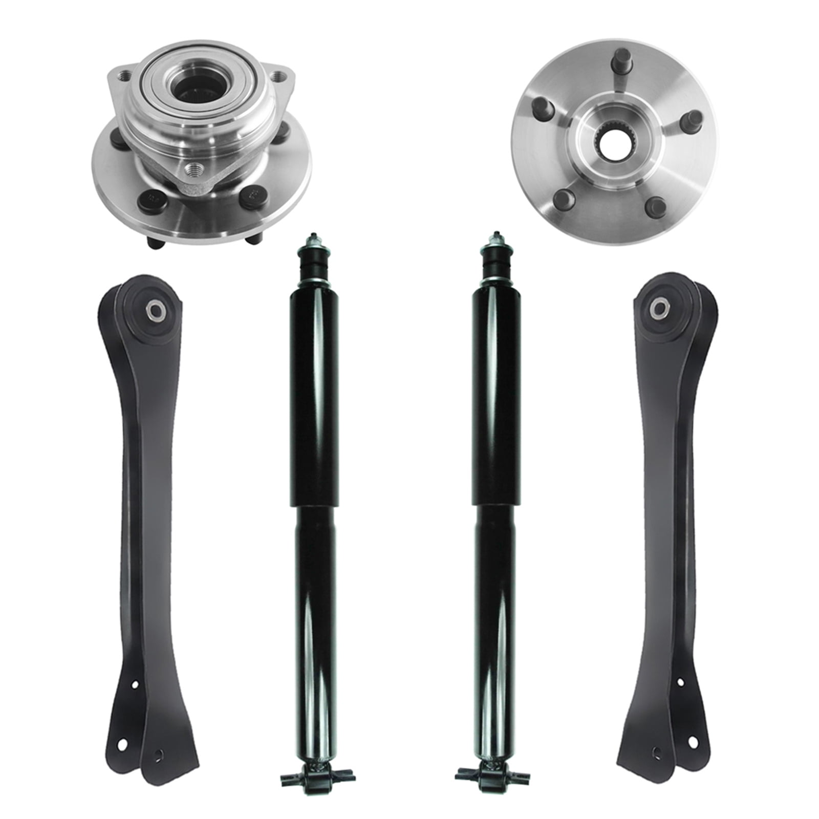 Set of 6 Front Upper Control Arm-Wheel Hub Bearing Assembly-Shock ...