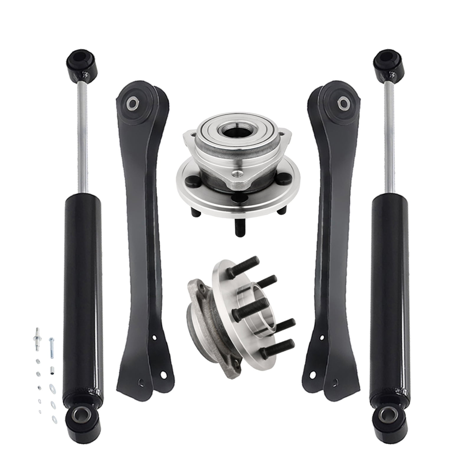 Set of 6 Front Upper Control Arm-Wheel Hub Bearing Assembly-Steering ...