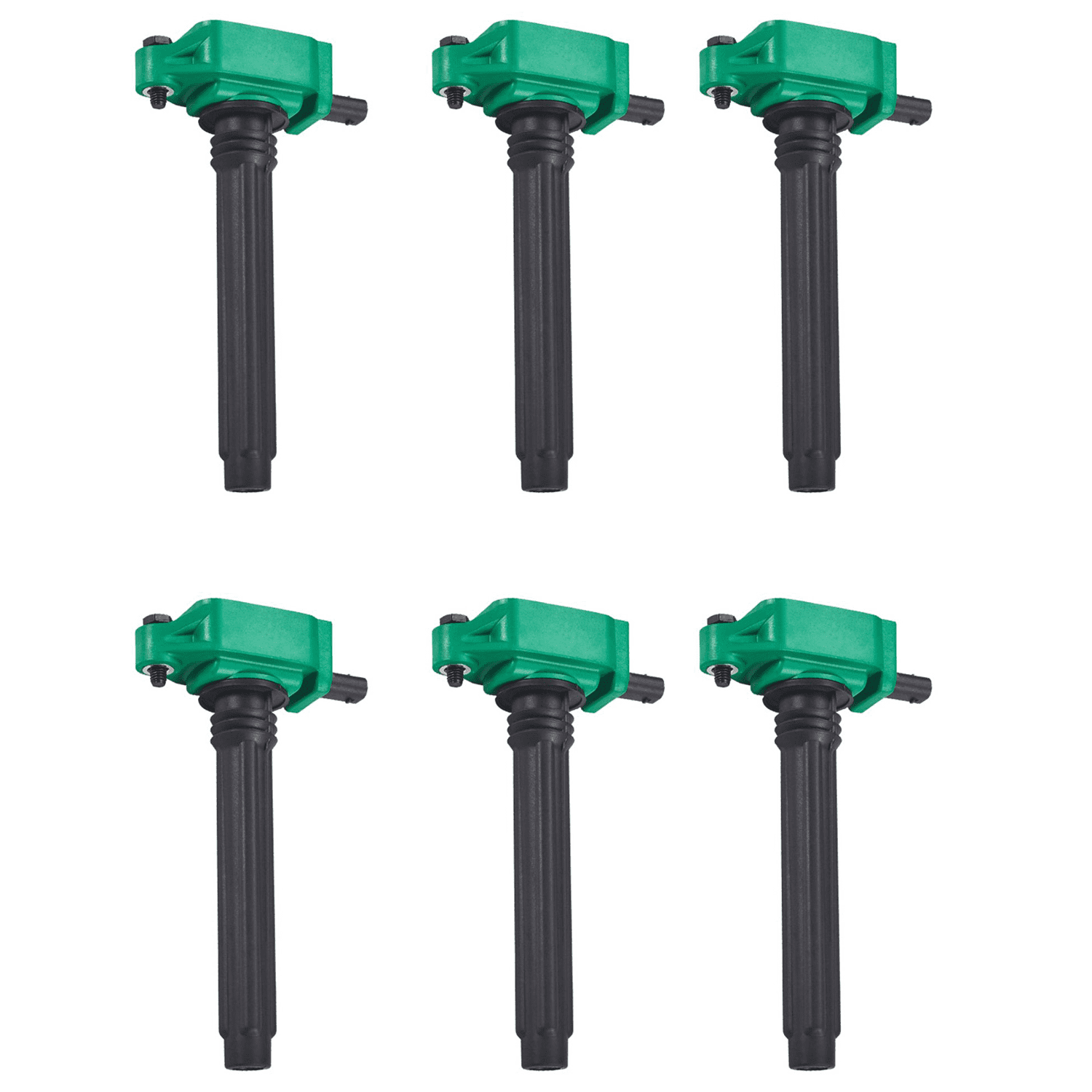 Set of 6 Green Color Ignition Coils Compatible with 2016-2017 Dodge ...