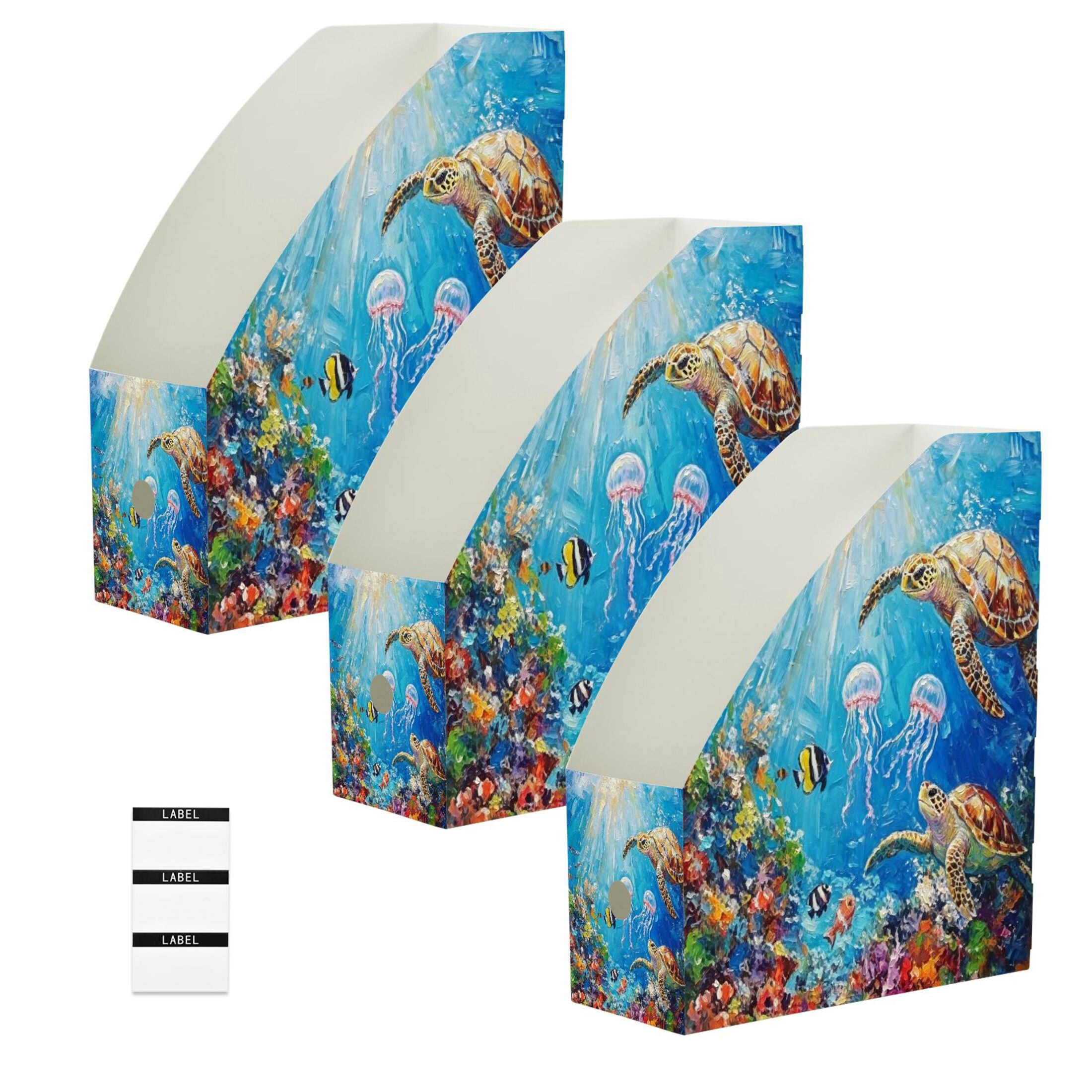 Set of 6 Heavy Book Organizer, Easy to clean PP Magazine File Holder ...
