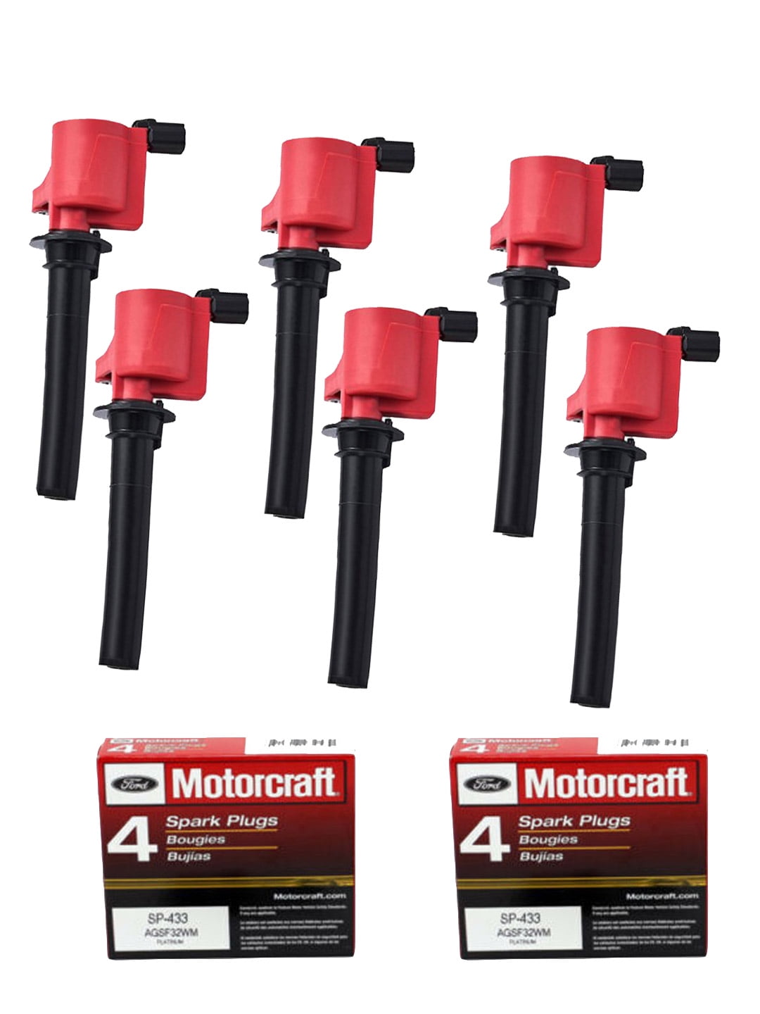 Set of 6 ISA Energy Ignition Coils and 6 Spark Plug Compatible with ...
