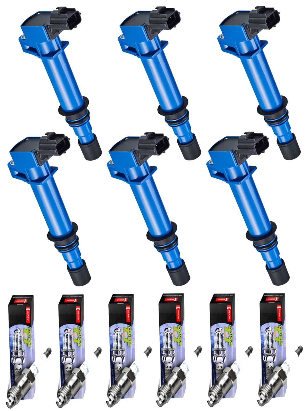 Set of 6 ISA High Performance Ignition Coils and 6 Spark Plug ...