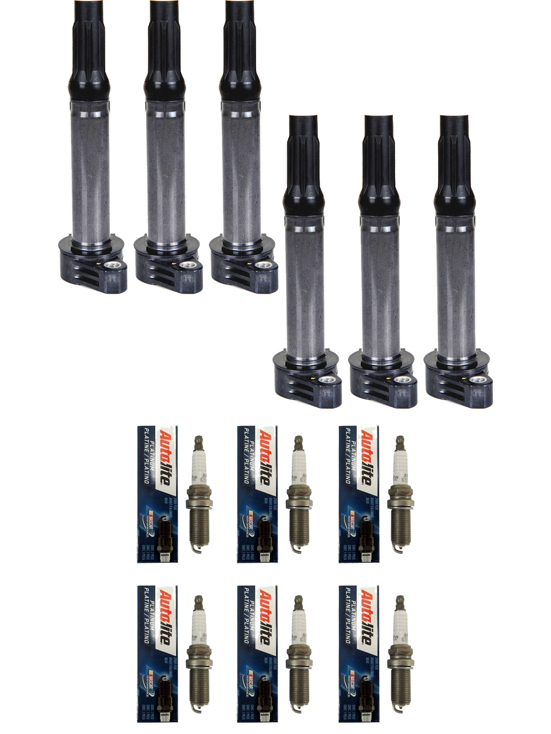 6 pc Autolite XS4092 Xtreme Sport Spark Plugs for 4025 41F 705 807 AE1C Ignition Wire Secondary ...