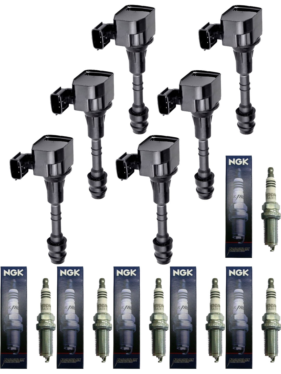 Set of 6 ISA Ignition Coils and 6 NGK Spark Plugs Compatible with 2005 ...