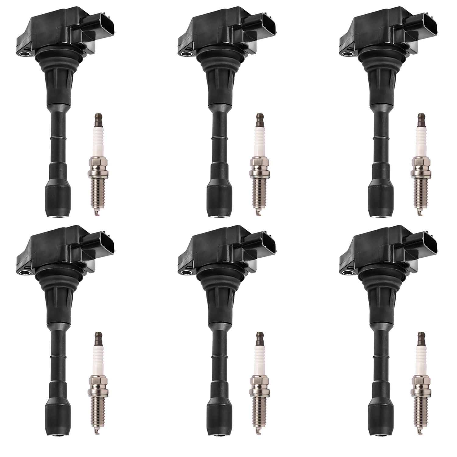 Set of 6 ISA Ignition Coils and 6 Spark Plugs Compatible with 2007-2017 ...