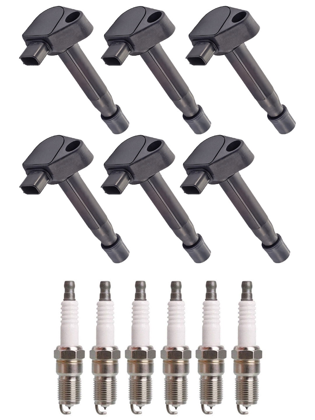Set of 6 ISA Ignition Coils and 6 Spark Plugs Compatible with Acura TL ...