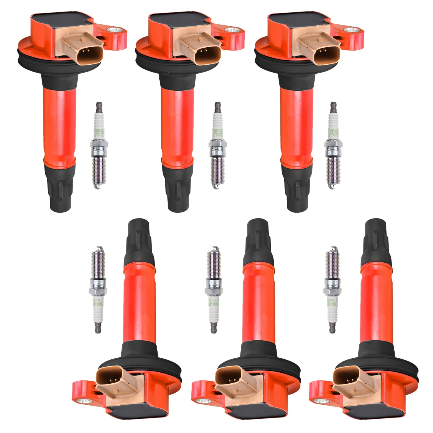 Car Engine Kit: 2013-2016 Ford Taurus 3.5L V6, 6 ISA Ignition Coils ...