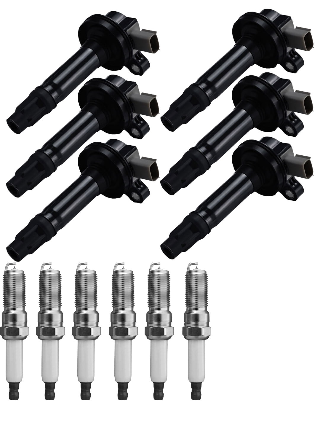 Set of 6 Ignition Coils and 6 ISA Spark Plugs Compatible with 2010 ...