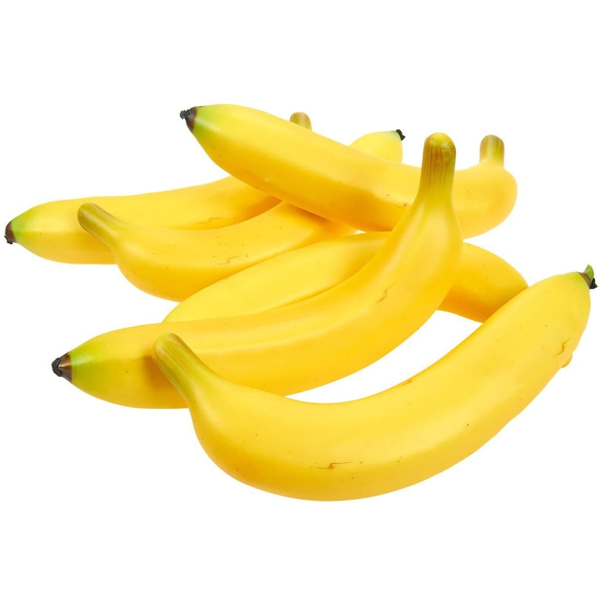 Set of 6 Individual Fake Bananas, Artificial Lifelike Fake Fruit for ...