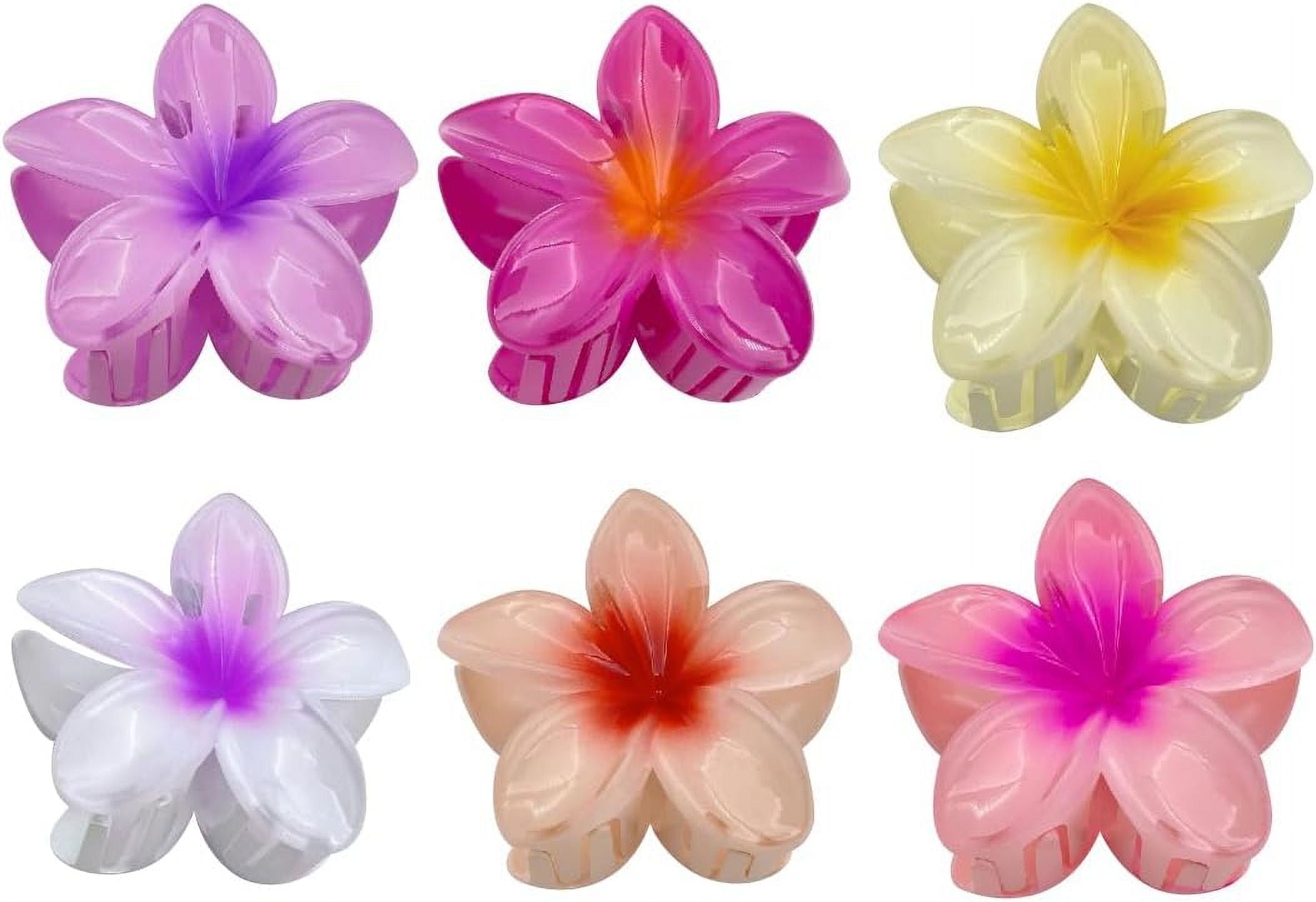 Set of 6 Large Claws Hair Clips, Matte Flower Hair Clips, Flower Shape ...