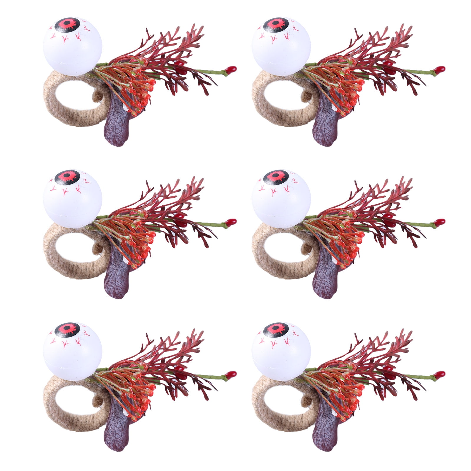 Set of 6 Leaf Tissue Rings Halloween Tissue Holder Plastic Serviettes ...