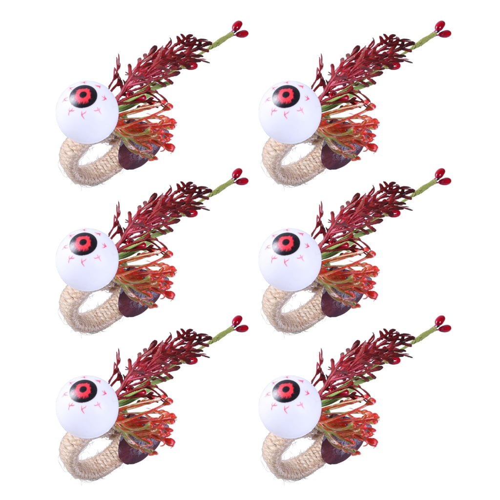 Set of 6 Leaf Tissue RingsHa110weenTissue Holder Plastic Serviettes ...