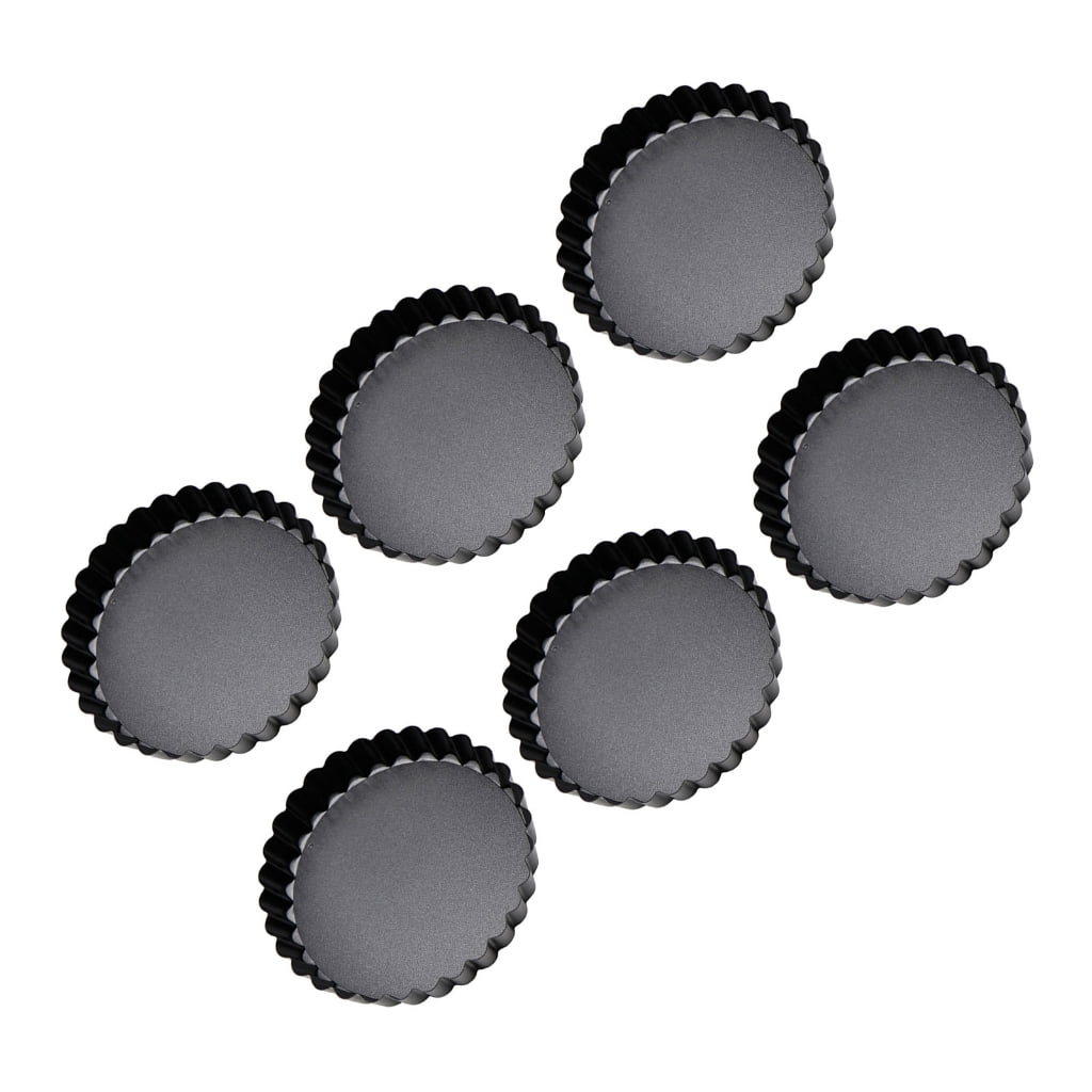 Set of 6 Mini Baking Pans Non Stick Fluted Molds Baking Supplies Eggs ...