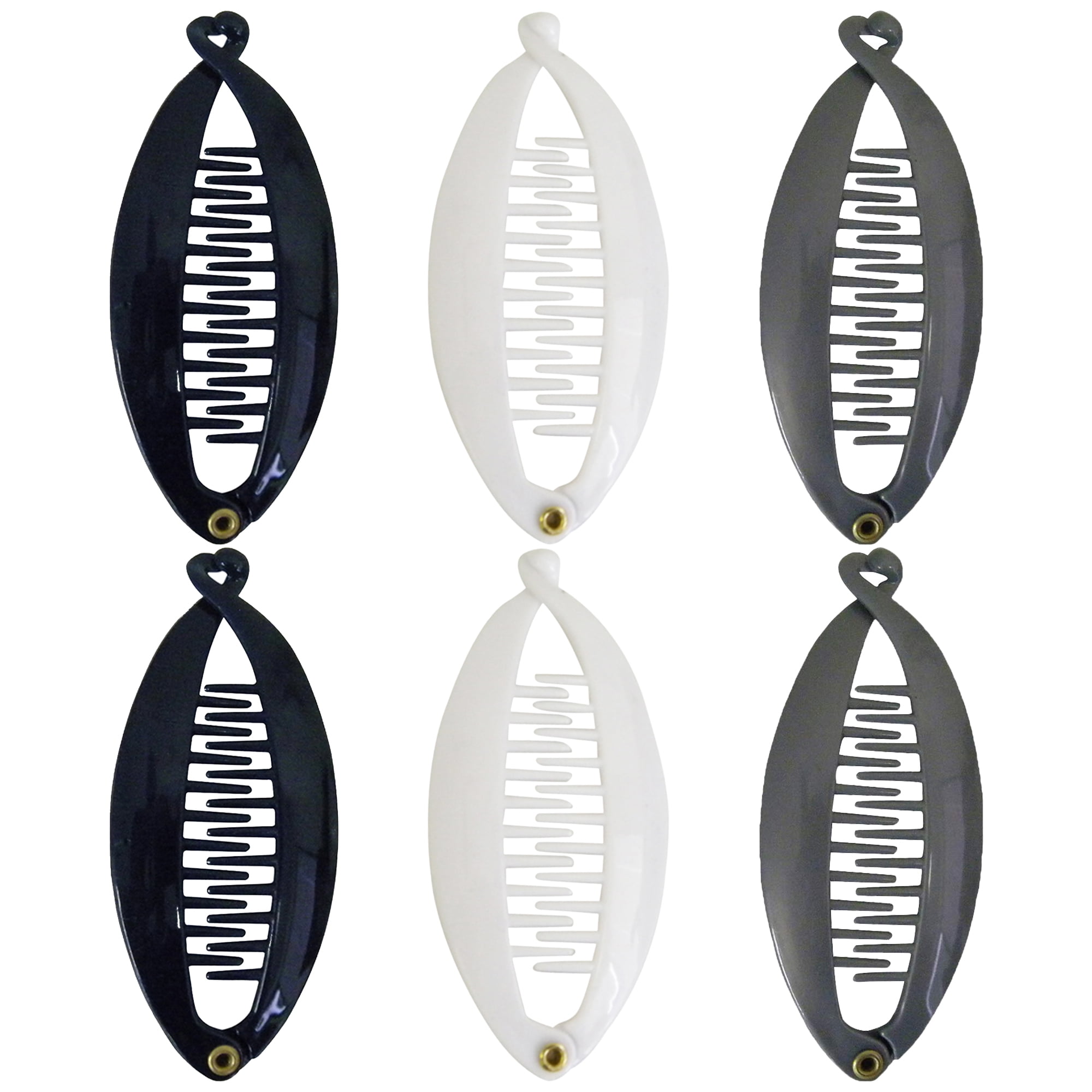 Motique Accessories Set of 6 Mini Banana Clips for Adult Female and ...