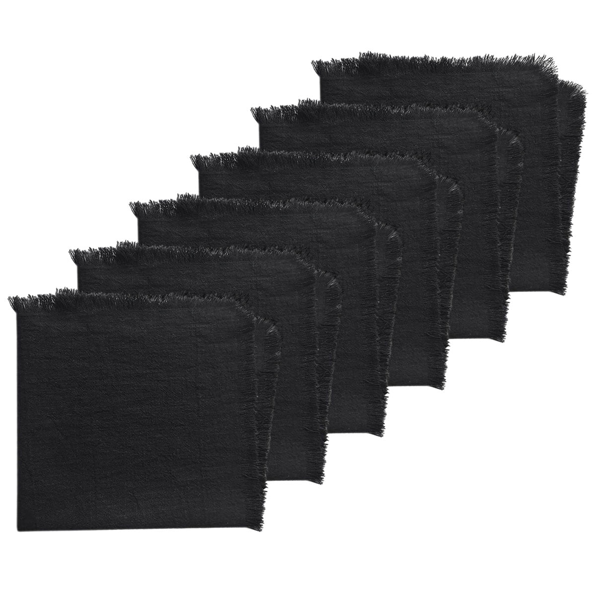 Set of 6 Napkins Bulk 45x45cm Cotton Linen Dinner Napkins Rustic ...