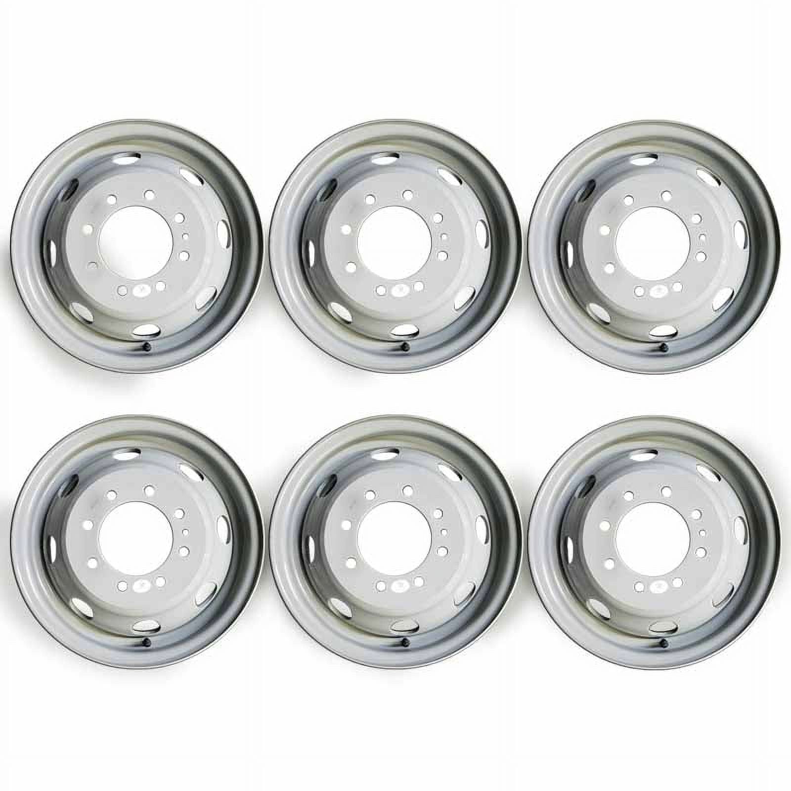 "Velospinner Set of 6 New 16"" 16x6 Dually Rims Steel Wheels For Ford ...