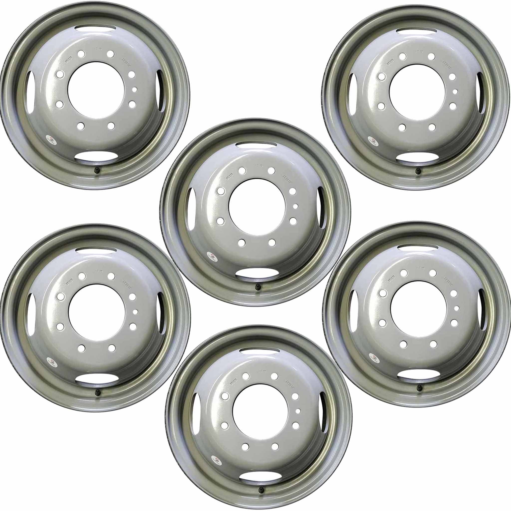 Set of 6 New 16" Dually Steel Wheels For 1999-2004 Ford F350SD DRW ...