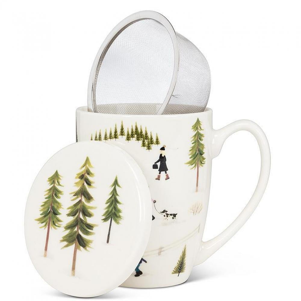Set of 6 Outdoor Village Covered Mug And Strainer - Walmart.com