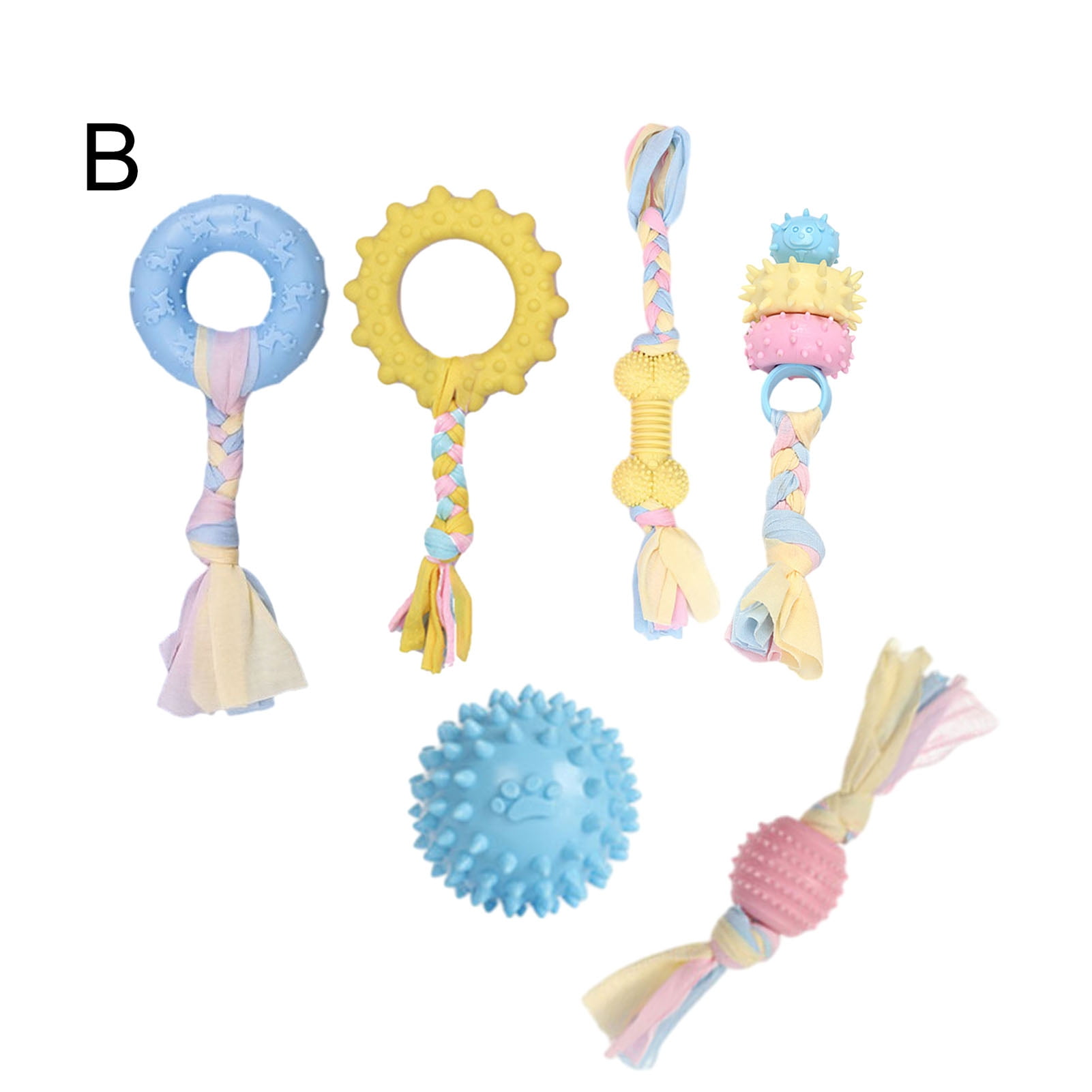 Set of 6 Pet Toys for Anxiety Relief Interactive Dog Teething Toys with ...