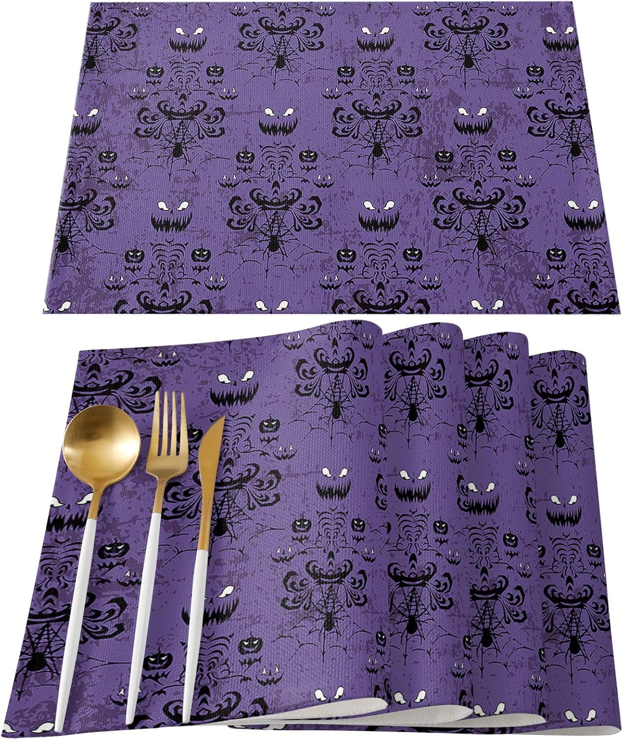Set of 6 Placemats Heat-Resistant for Dining Table Linen Table Mats ...