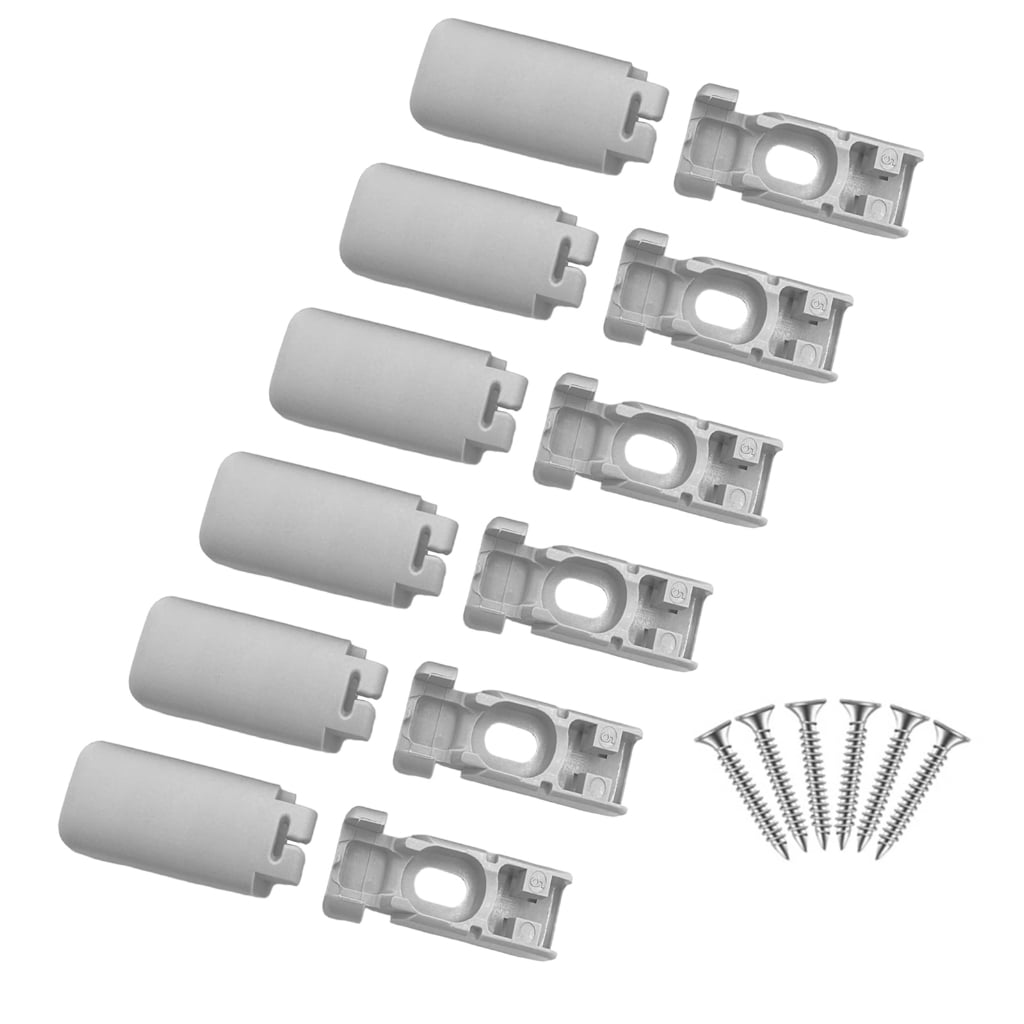 Set of 6 Pleated Shade Hold Down Brackets with Screws for Secure Window ...