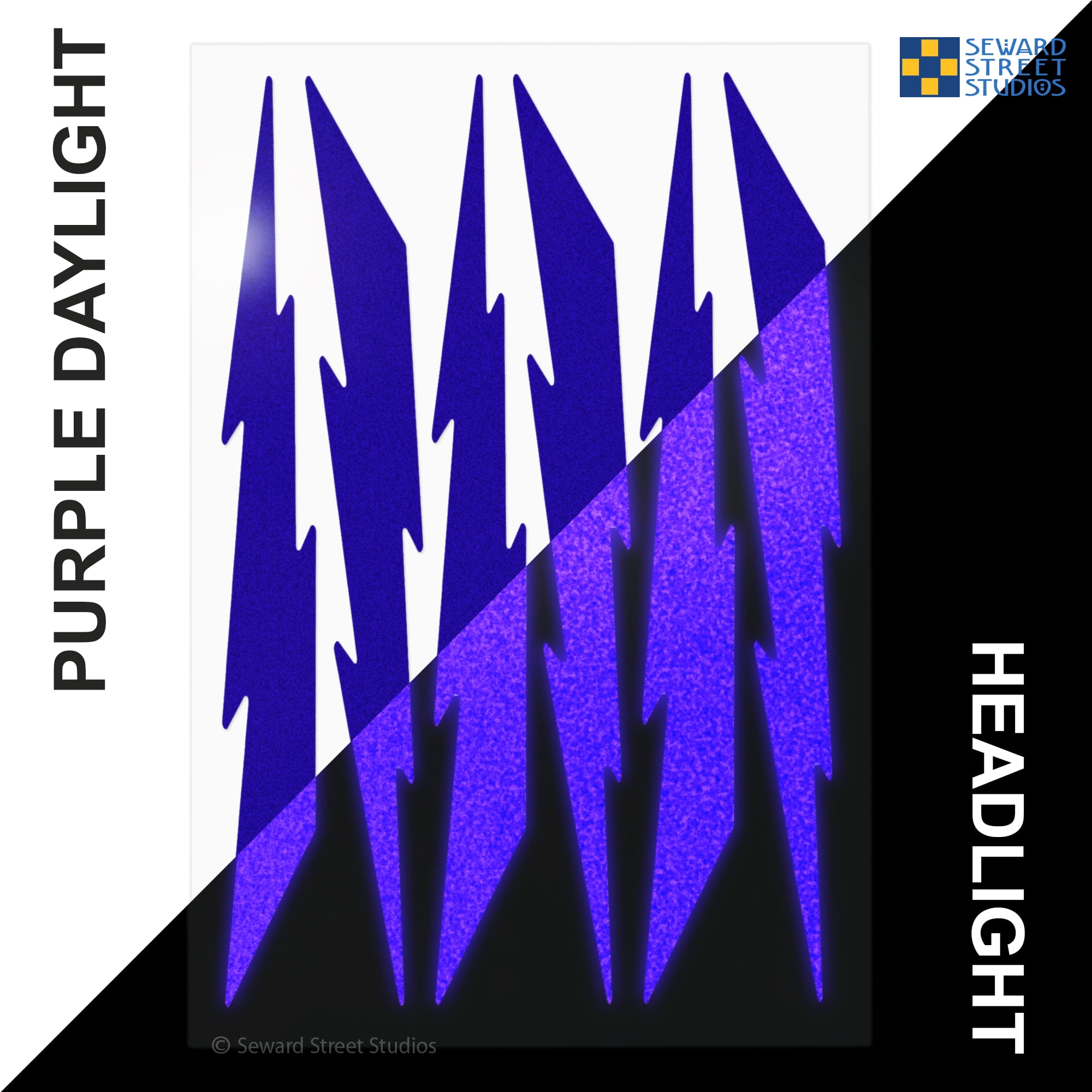 Set of 6 Purple Lightning Bolts Reflective Helmet Decal Set, Lightning ...