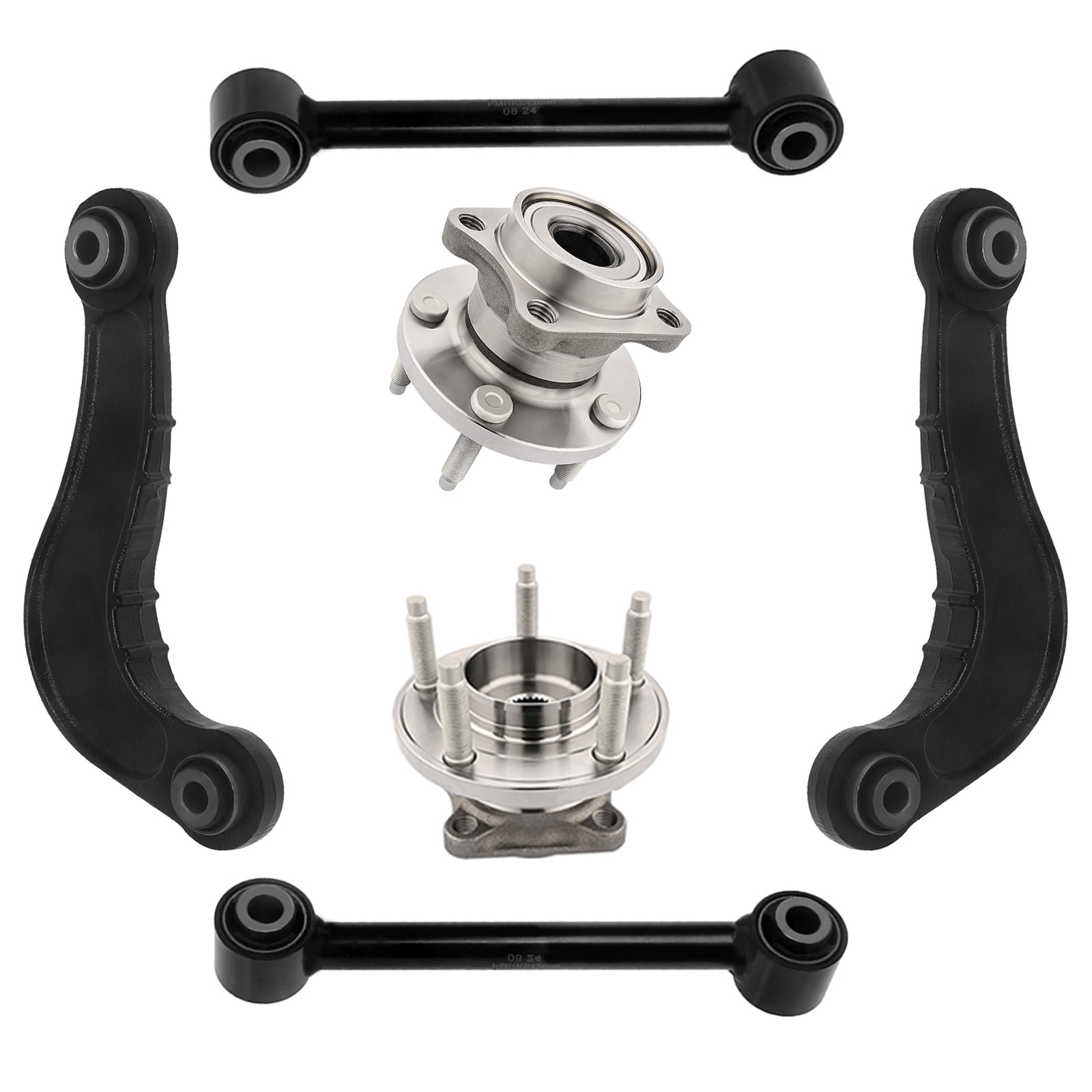 Set of 6 Rear Upper and Lower Forward Control Arm-Wheel Hub Bearing ...