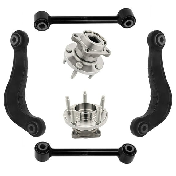 Set of 6 Rear Upper and Lower Forward Control Arm-Wheel Hub Bearing ...