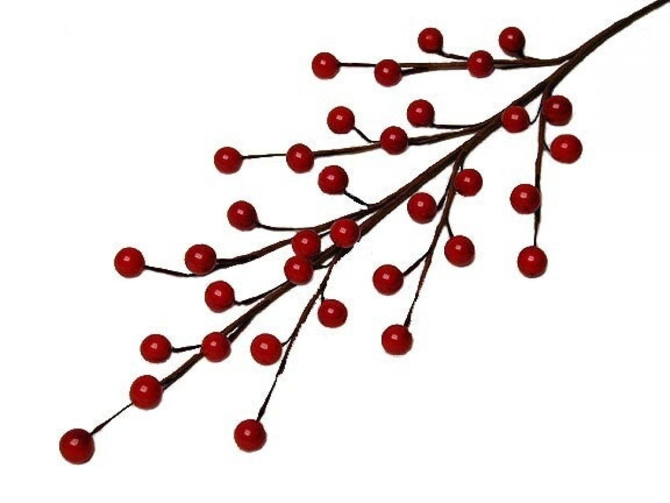 Set of 6 Red Berry Spray Faux Plants And Trees - Walmart.com